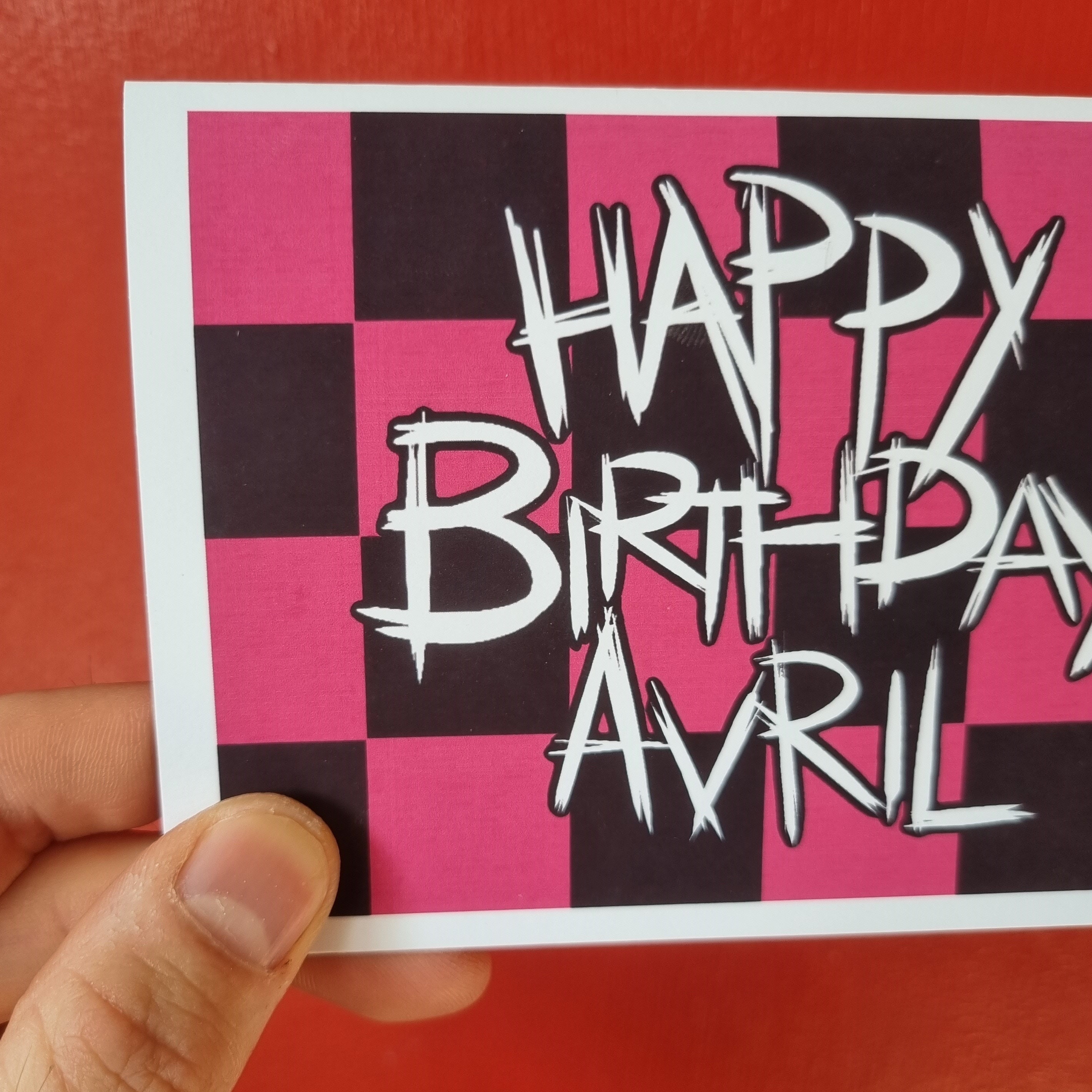 Personalised Name Emo Happy Birthday Card With Envelope - Etsy