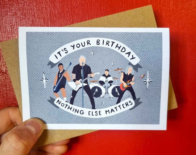 Heavy Metal Birthday Card - Metallica, James Hetfield - Etsy