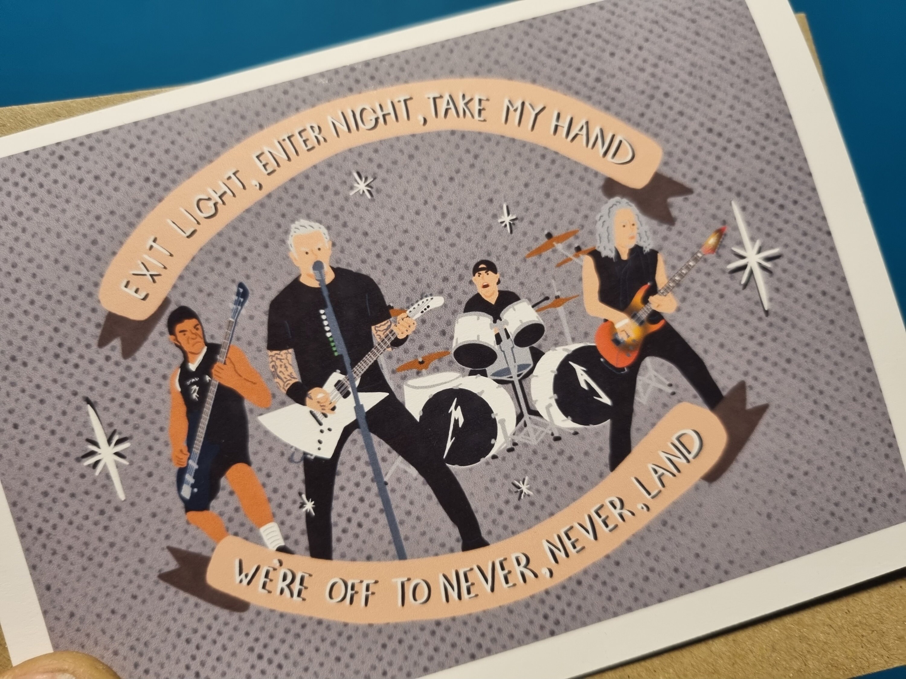 Metallica - Enter Sandman - Metal Band Portrait - A6 Greetings Card ...