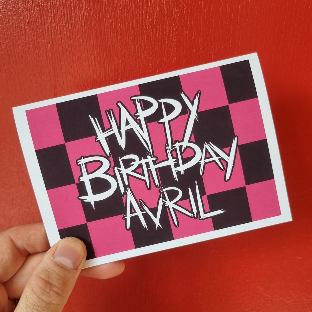 Personalised Name Emo Happy Birthday Card With Envelope - Etsy