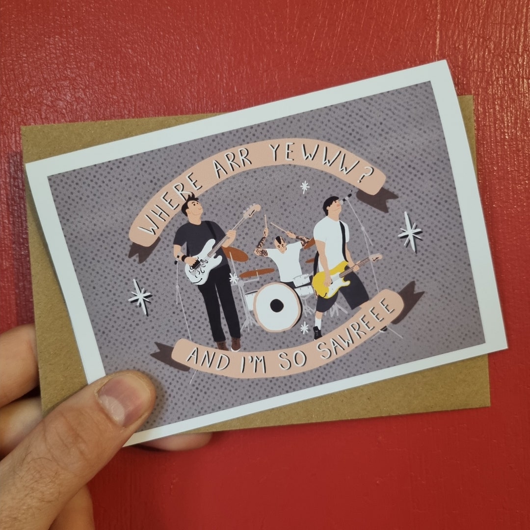 Blink 182 - Where Are You? - A6 Greetings Card - Apology - Birthday ...