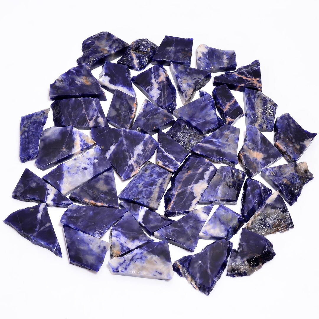 Natural Sodalite Slice, Blue Sodalite Rough Raw, Sodalite Slub Rough ...