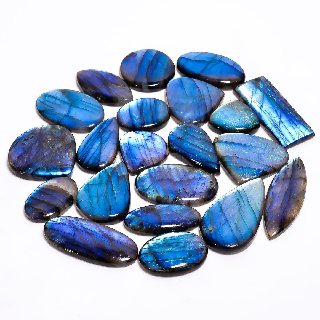 Natural Labradorite Gemstone Lot, Blue Fire Labradorite Stone ...