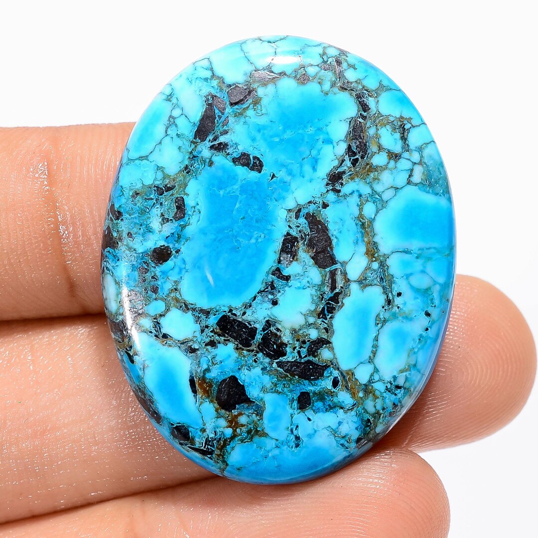 Turquoise Cabochon Loose Gemstone Man Made Turquoise Crystal Handmade ...