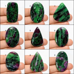 Natural Ruby Zoisite Cabochon Loose Gemstone, Ruby Zoisite Crystal ...