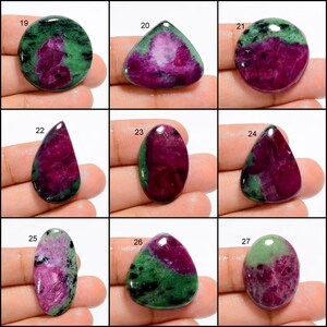 Natural Ruby Zoisite Cabochon Loose Gemstone, Ruby Zoisite Crystal, Ruby Zoisite Stone, Ruby ...