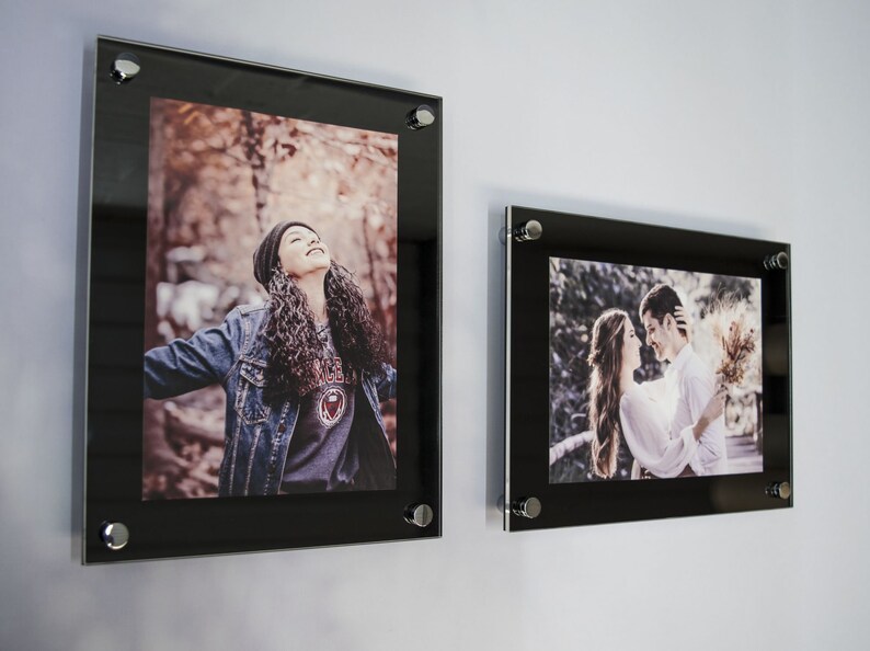 Acrylic Wall Mounted Floating Photo Frames. Frame Photos - Etsy