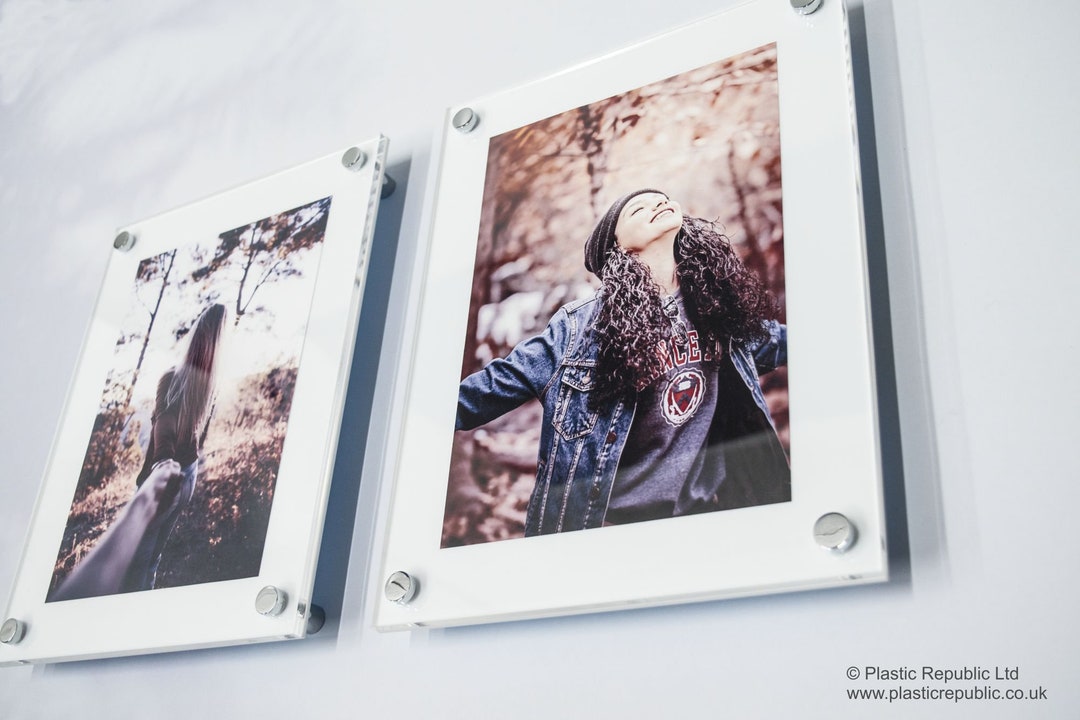 Acrylic Wall Mounted Floating Photo Frames. Frame Photos, Posters, Art ...
