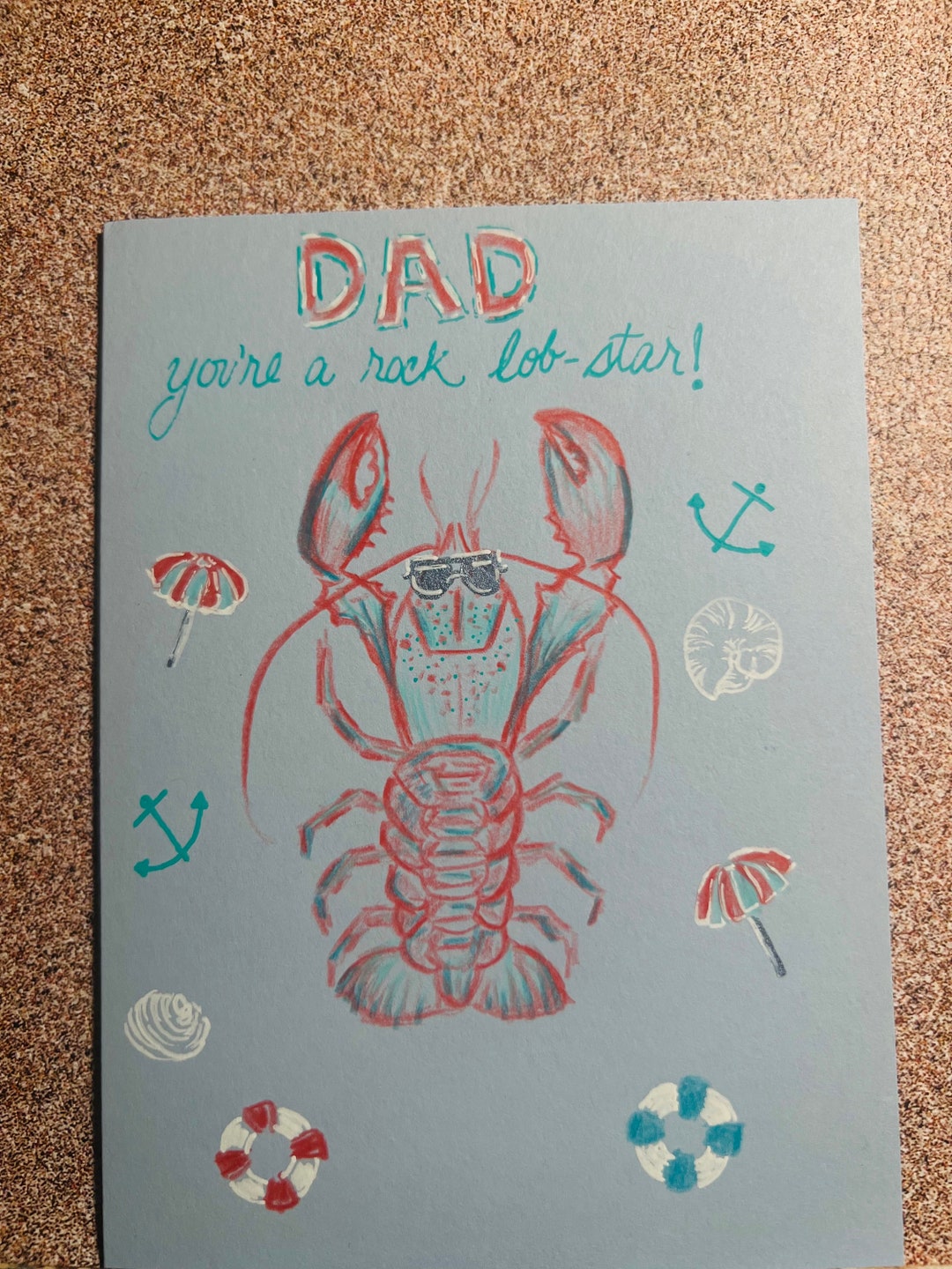 Dad Youre a Rock Lob-star - Etsy