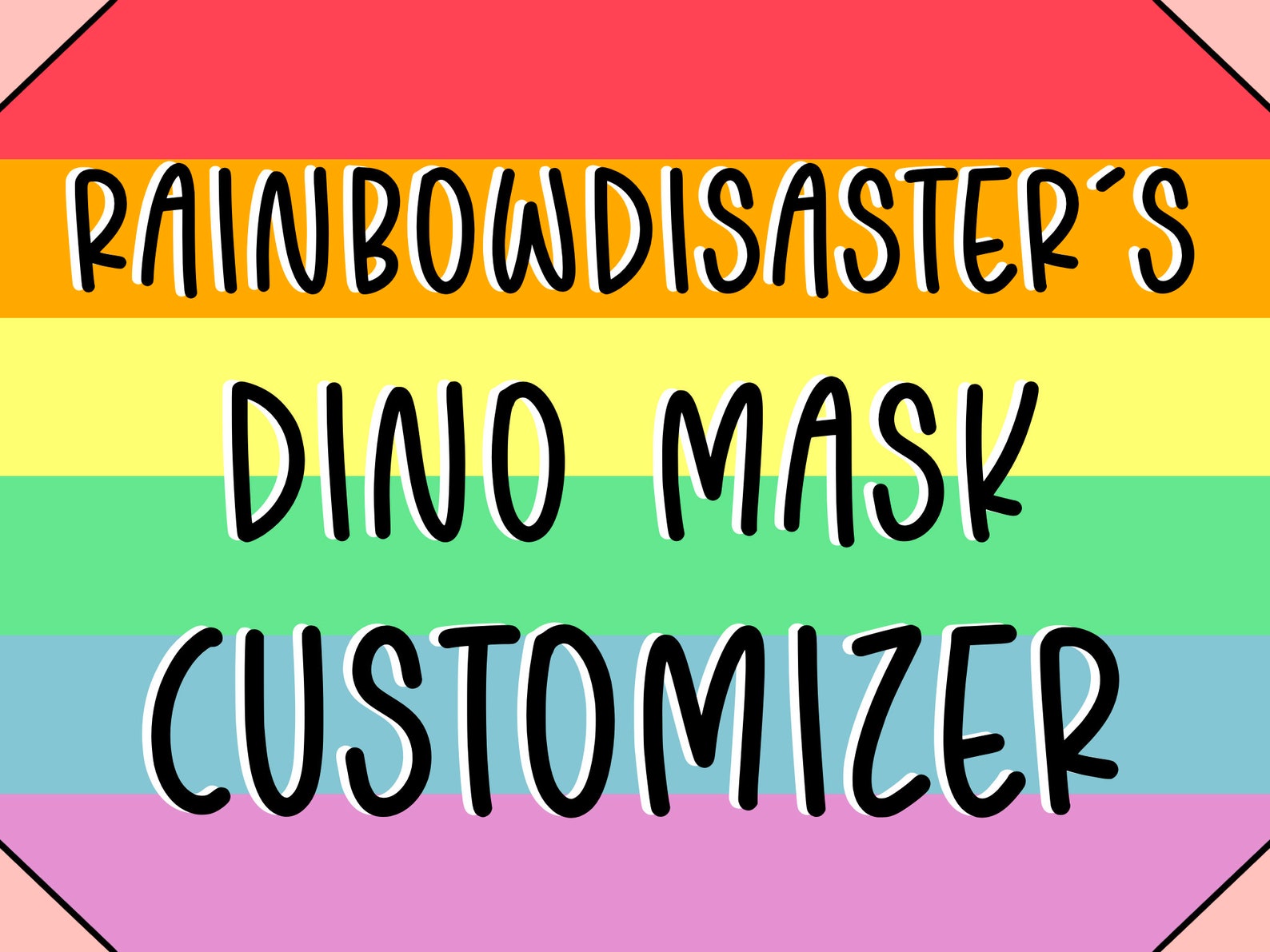 Customizable Dino Mask | Furry, Custom, Rainbow - Etsy