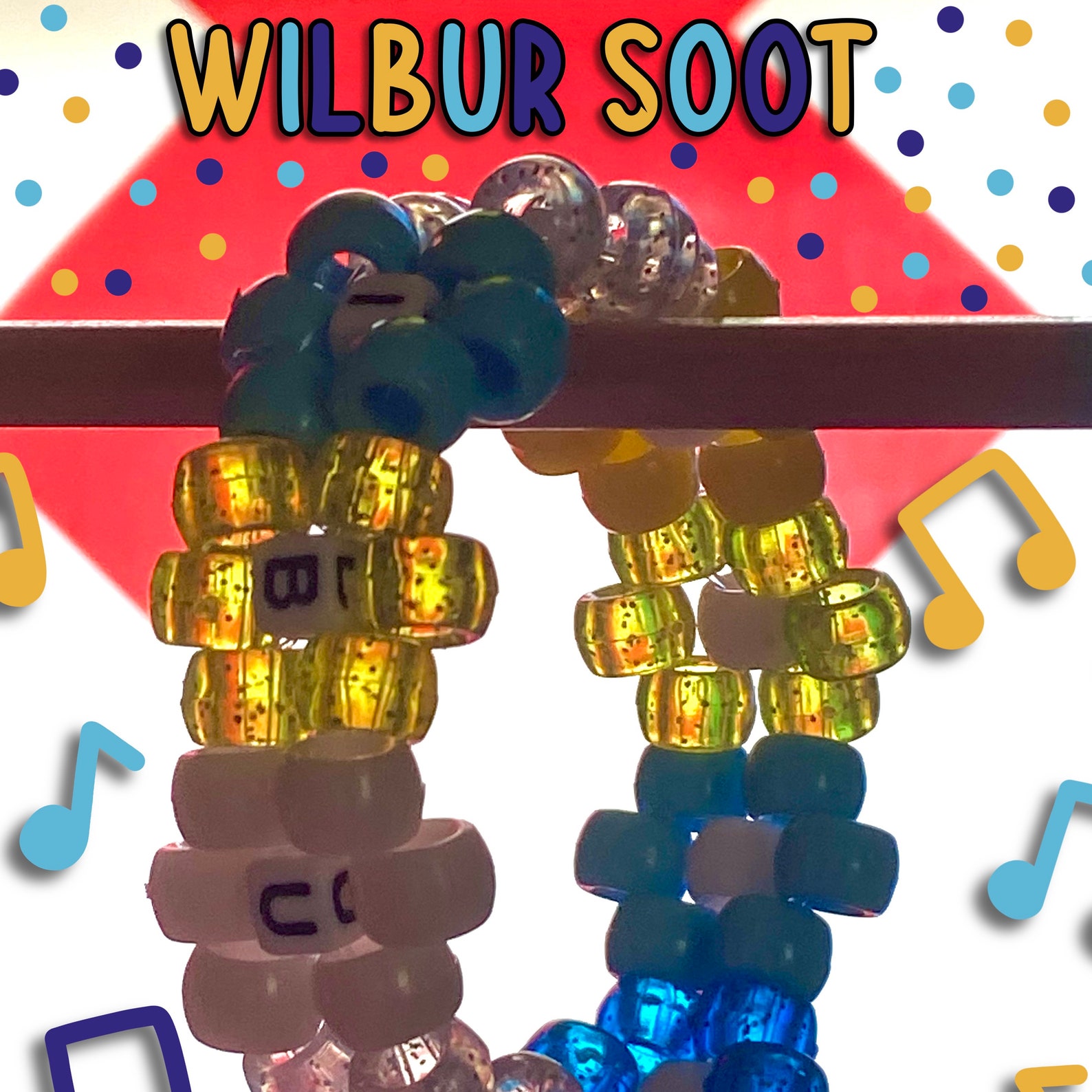 Wilbur Soot Flower Kandi Bracelet Mcyt Dsmp Kandi | Etsy