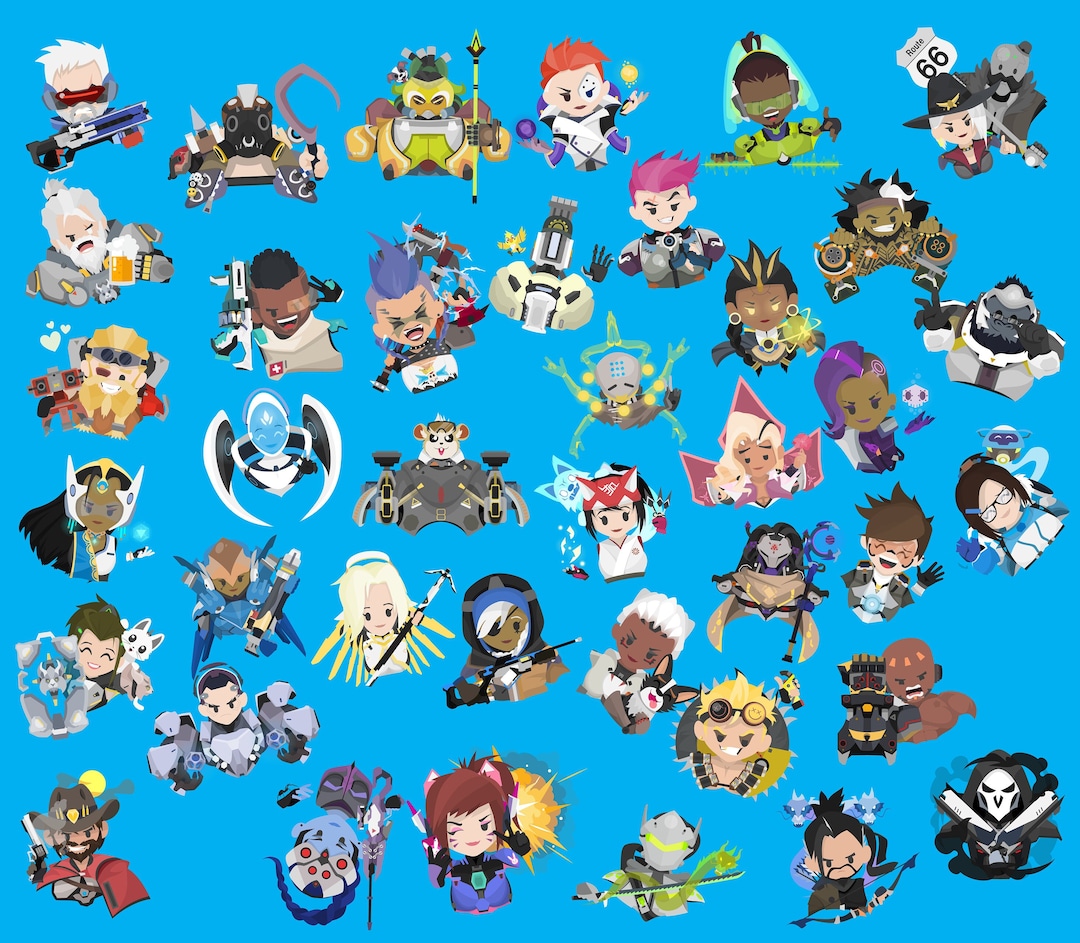 4x4" Cute Overwatch Player Icon Vinyl Stickers - Etsy