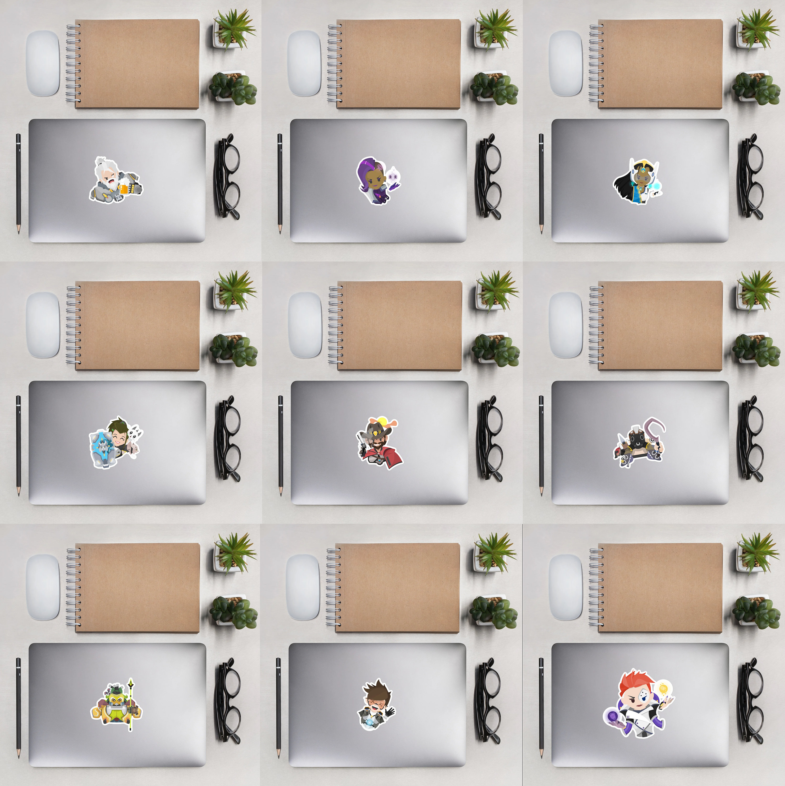 4x4 Cute Overwatch Player Icon Vinyl Stickers - Etsy