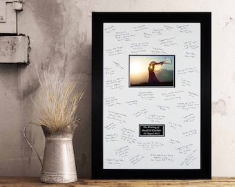 Personalised Wedding Guest Message Mount Board Signature Guest Book ...