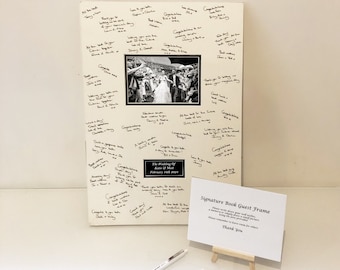 Personalised Wedding Guest Message Mount Board Signature Guest Book ...