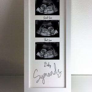 Personalised Ultrasound Baby Scan Photo Frame 3 Aperture Pregnancy ...