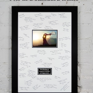 Personalised Wedding Guest Message Mount Board - Signature Guest Book ...
