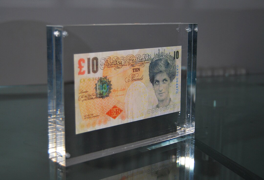 Framed Banksy Princess Diana Replica Tenner Di-faced Ten Pound Note in ...