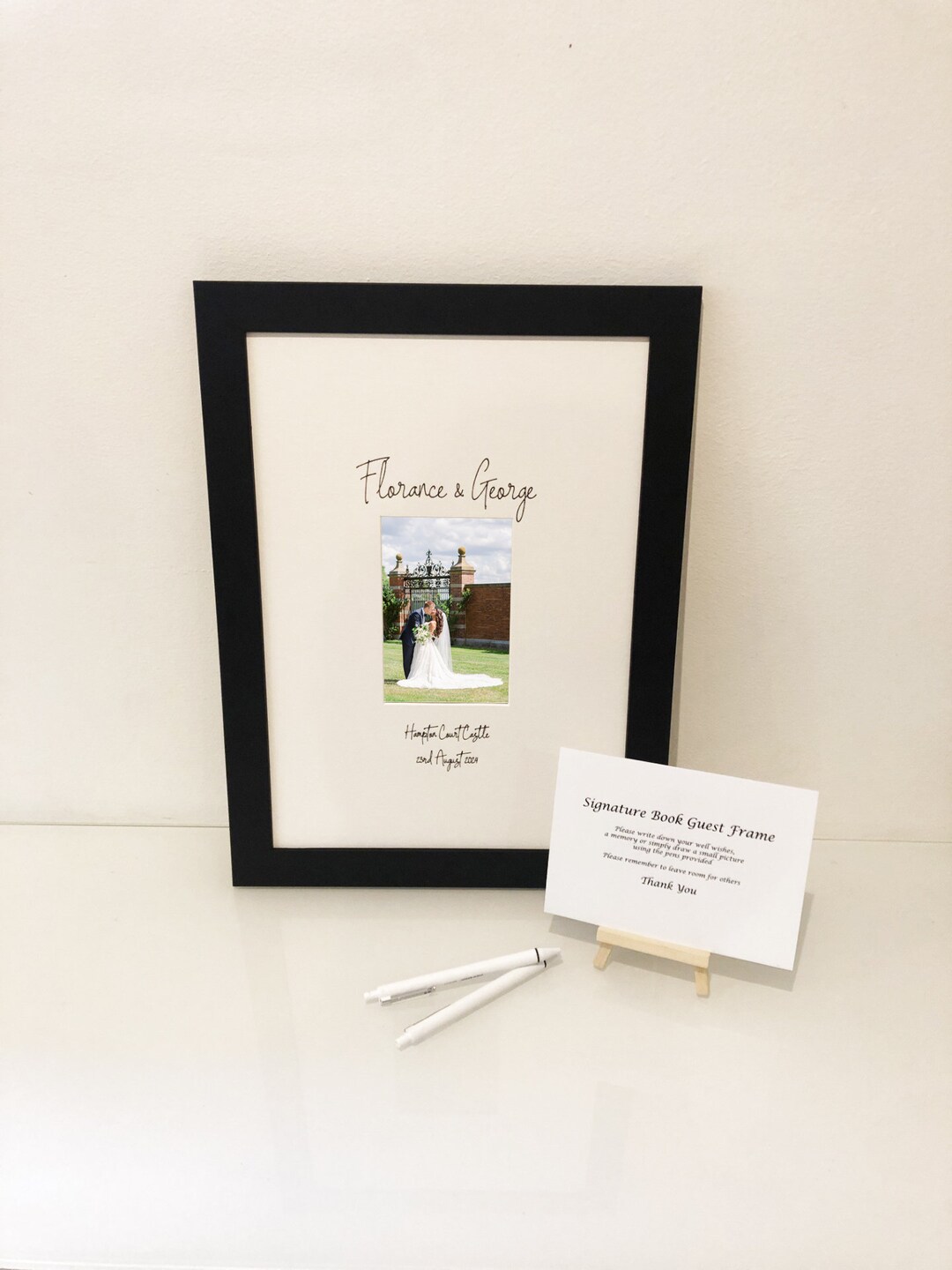 Personalised Wedding Guest Message Frame Signature Guest Book ...
