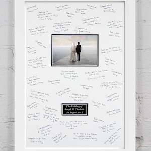 Personalised Wedding Guest Message Mount Board - Signature Guest Book ...