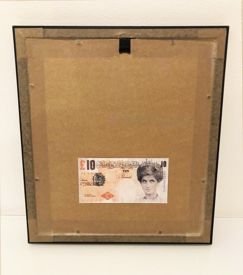 3 Framed Banksy Princess Diana Replica British Tenner's Di-faced Ten ...