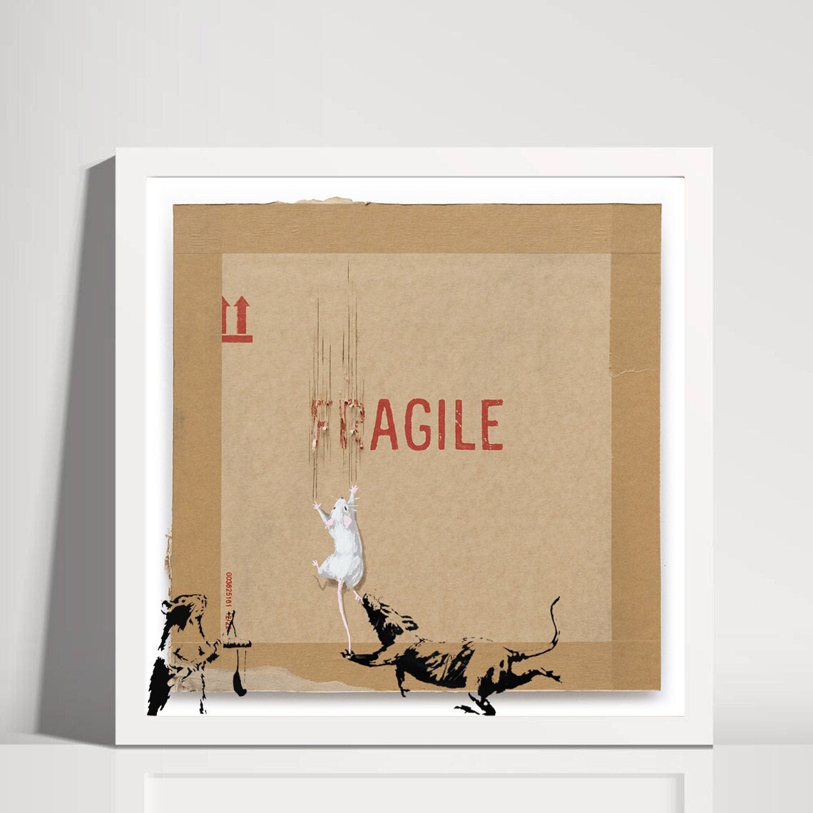 Banksy Fragile Maus Croydon Schleuder Ratte gerahmt Legacy Print ...