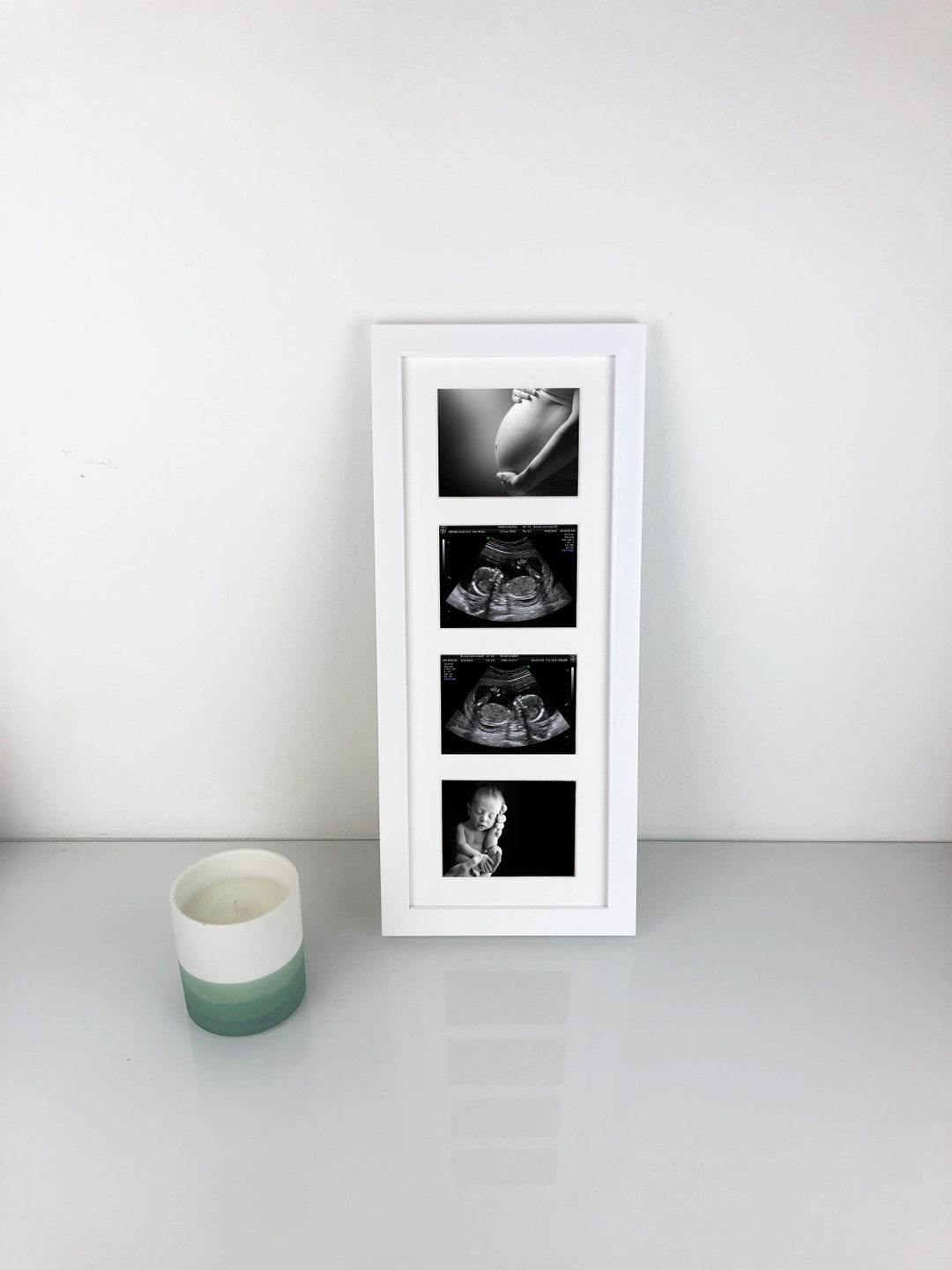 4 Baby Scan Photo Frame - Handmade Multi Aperture Ultrasound Sonogram ...