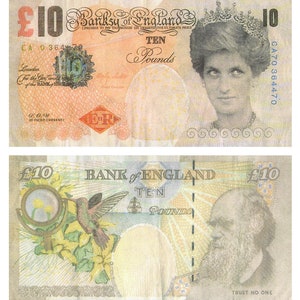 3 Framed Banksy Princess Diana Replica British Tenner's Di-faced Ten ...