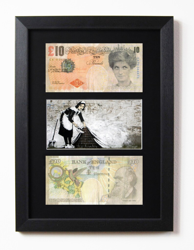 2 Framed Banksy Princess Diana Replica British Tenner's - Etsy UK