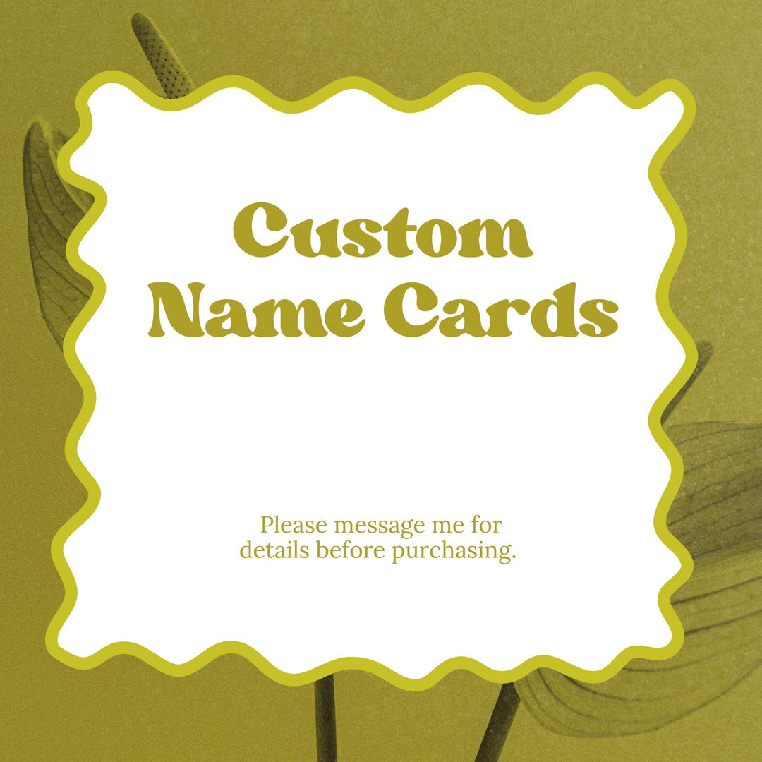 Custom Name Cards or Invite Inserts – Personalized Canva Template for ...