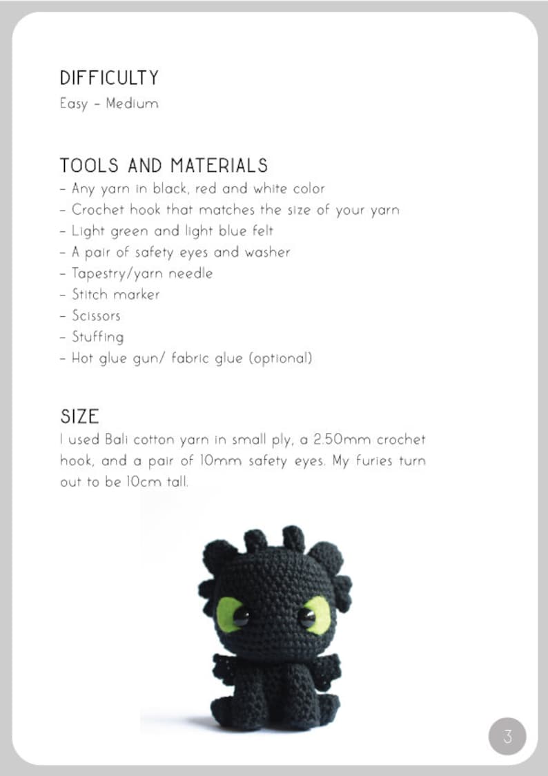 PDF PATTERN Furies Dragon Amigurumi - Etsy