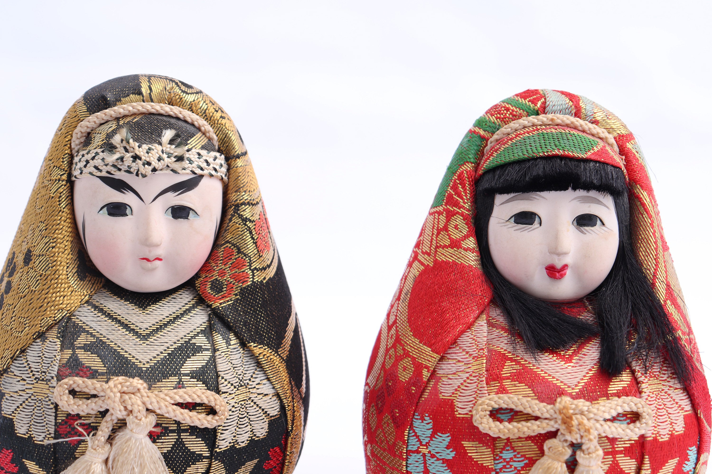 Small Hime Daruma Male and Female Doll , Kimono Doll , Japanese Daruma ...
