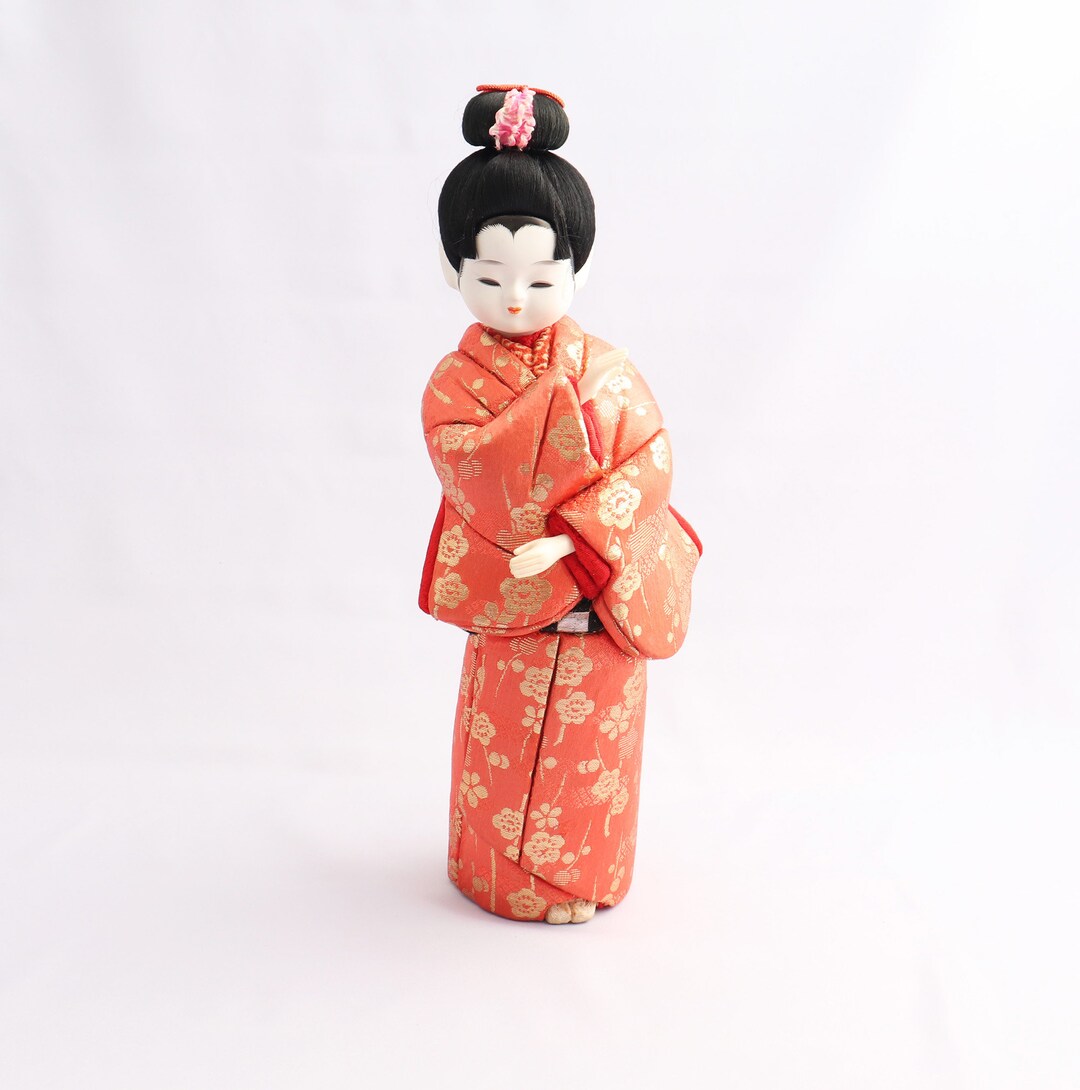 Vintage Traditional Japanese Doll , Hand Made Japanese Doll , Kimono ...