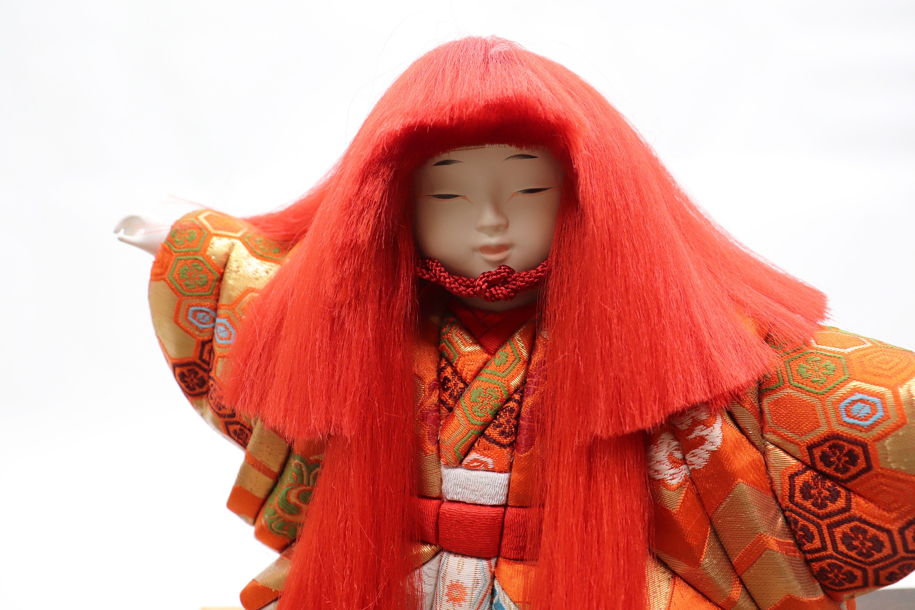 Vintage Kabuki Doll, Kimekomi Doll , Vintage Traditional Japanese Doll ...