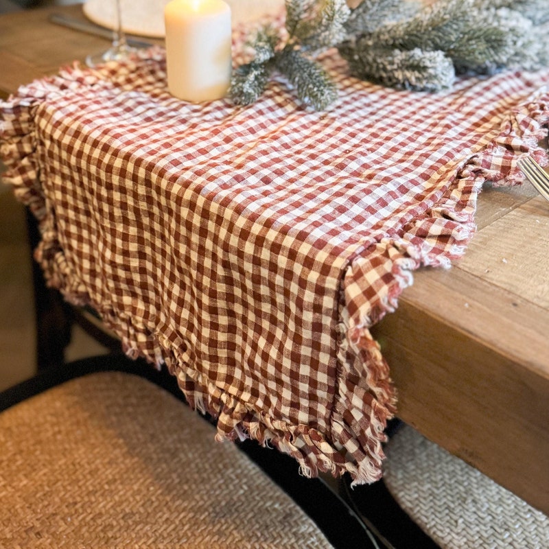 Red Gingham Napkins - Etsy