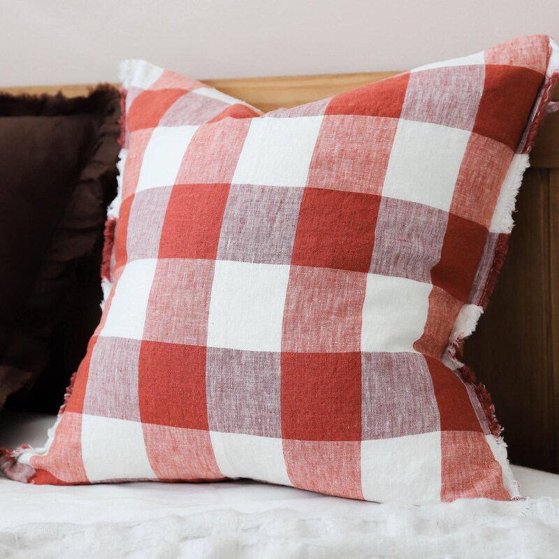 Red Cushion Cover - Etsy