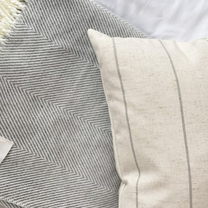 Grey & Cream High Quality Soft Tassel Throw - Etsy UK