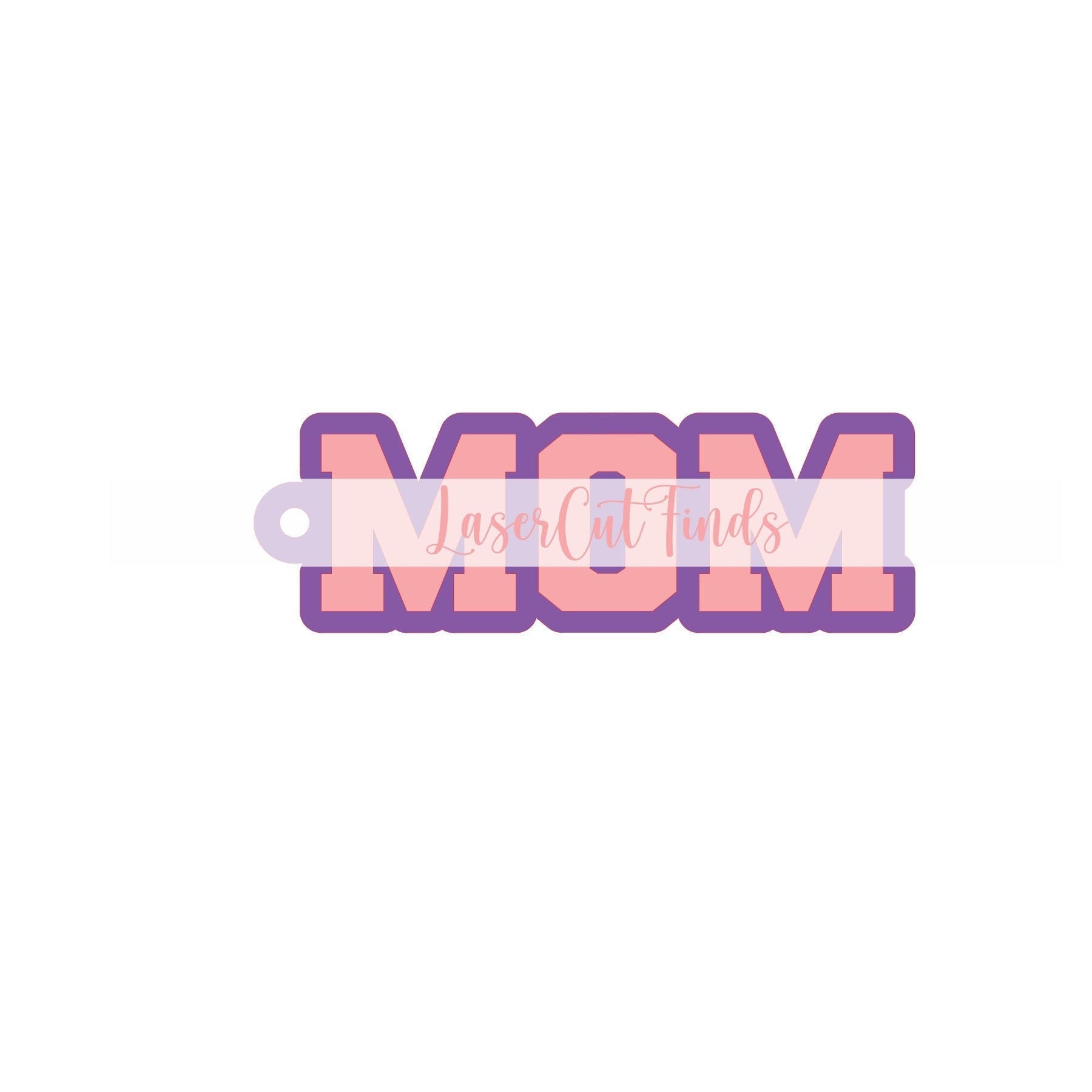 MOM Keychain SVG PNG Cut File - Digital File Only - Etsy