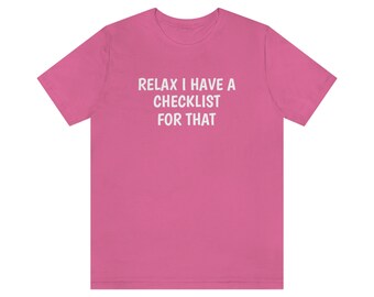 Custom Checklist T Shirt - Etsy
