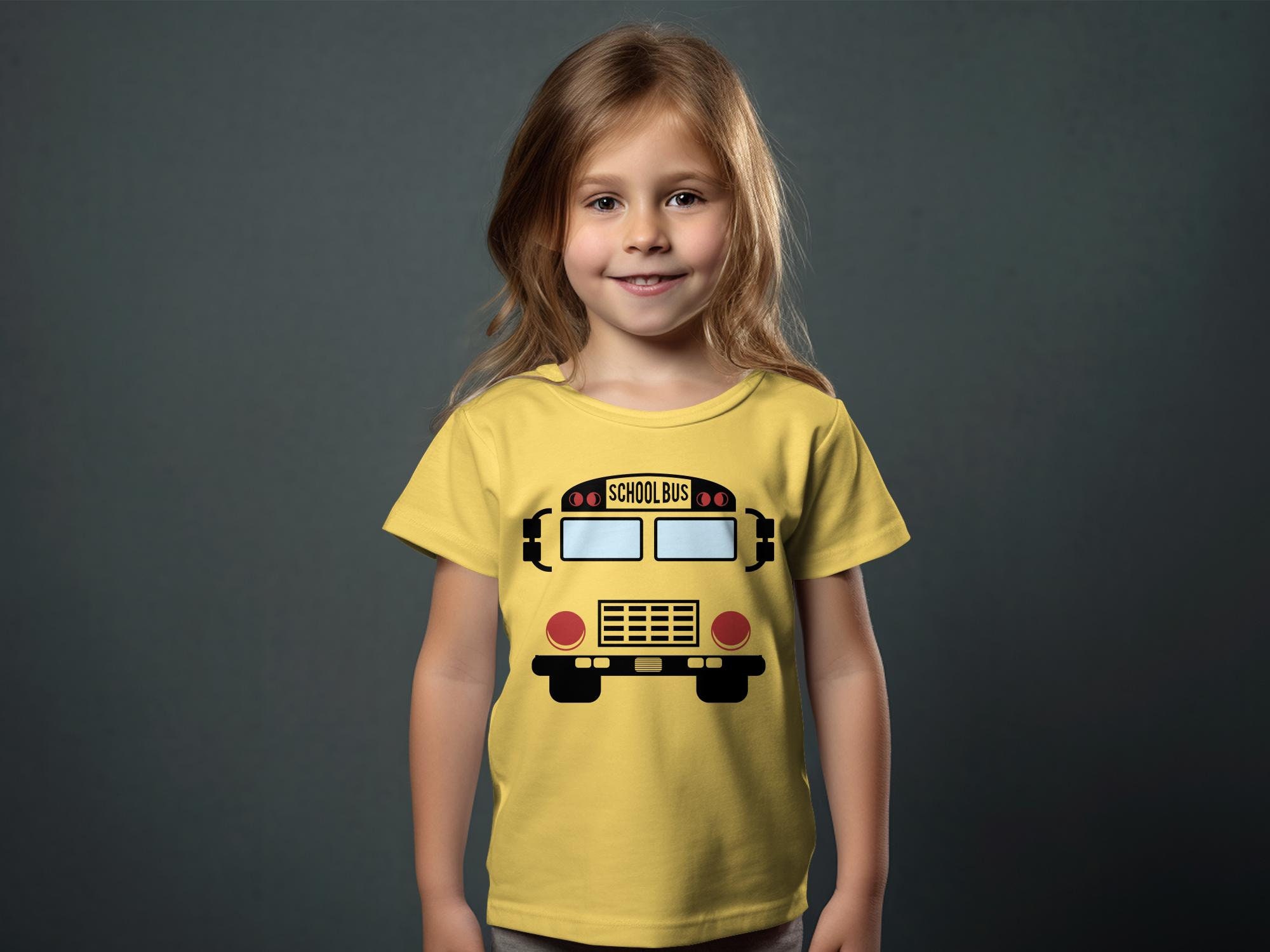 Yellow School Bus Shirt, Adorable School Bus Tee for Kids, Baby to ...