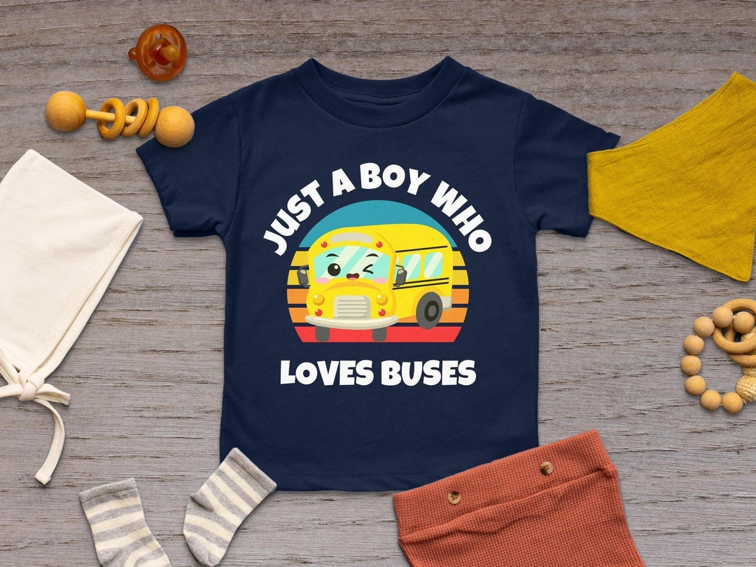 School Bus Kids Shirt, School Bus Birthday Shirt, Yellow Bus Shirt, Boy ...