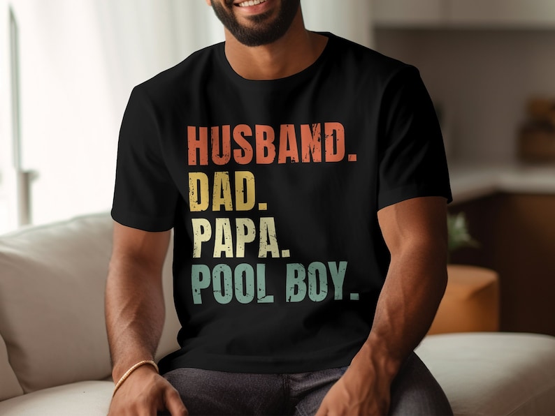Husband Dad Papa Pool Boy Shirt, Father's Day Swimming Pool Gifts ...