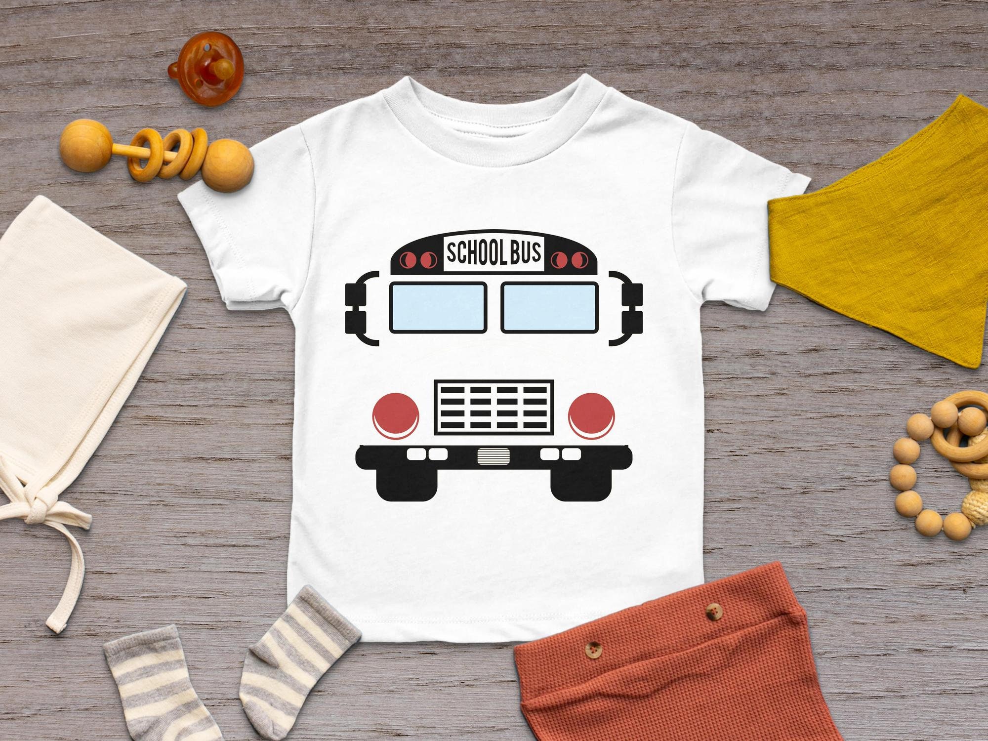 School Bus Shirt, Yellow School Bus Kids Shirt, School Bus Toddler T ...