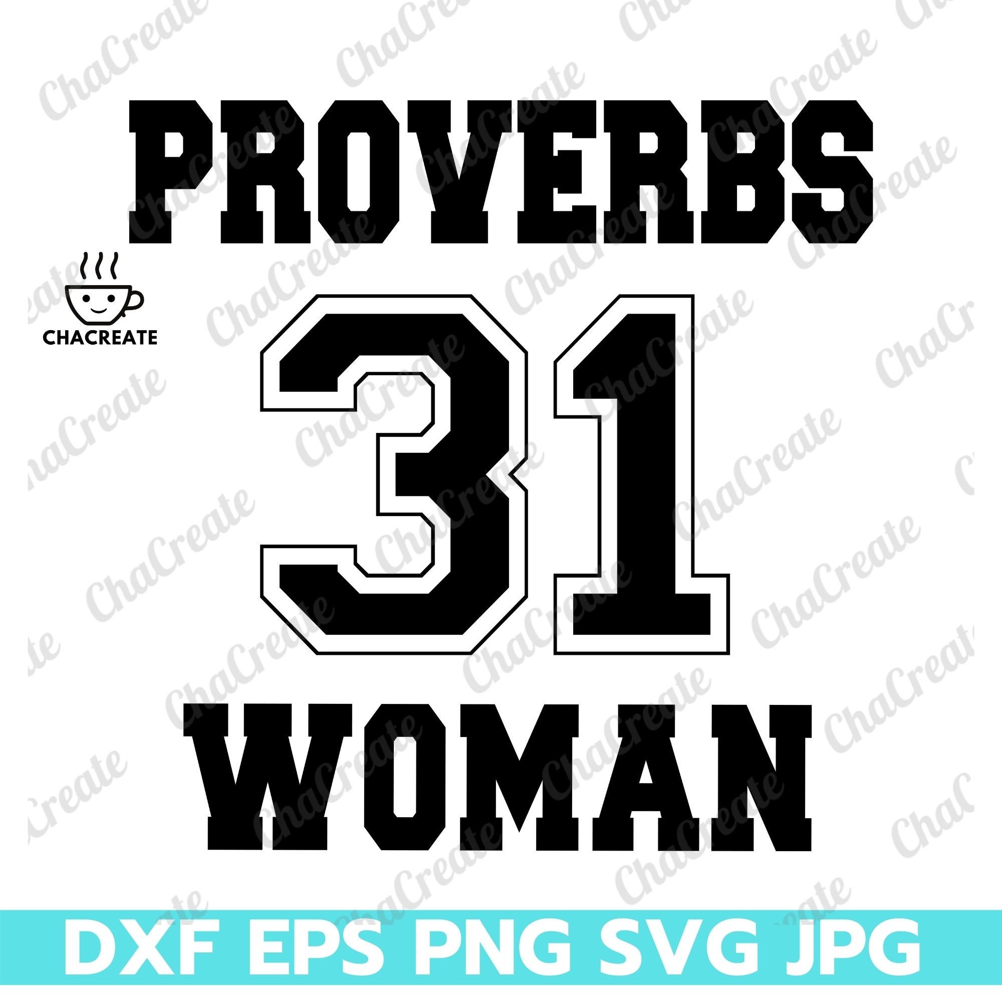 Proverbs 31 Woman Svg She Is Clothed With Strength And Etsy