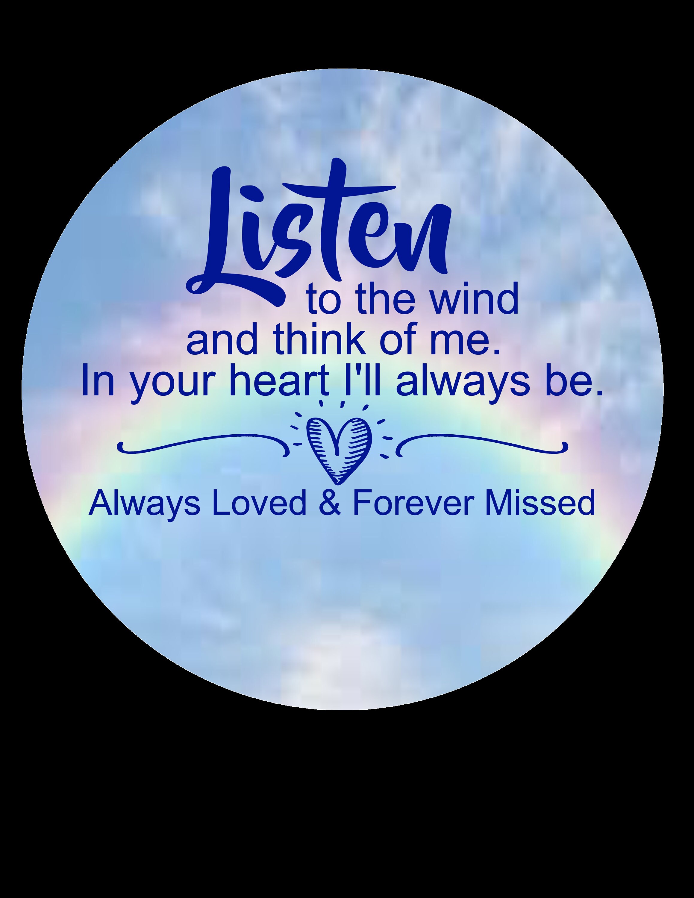 Listen to the Wind Memorial Windchime/ornament Digital Download - Etsy
