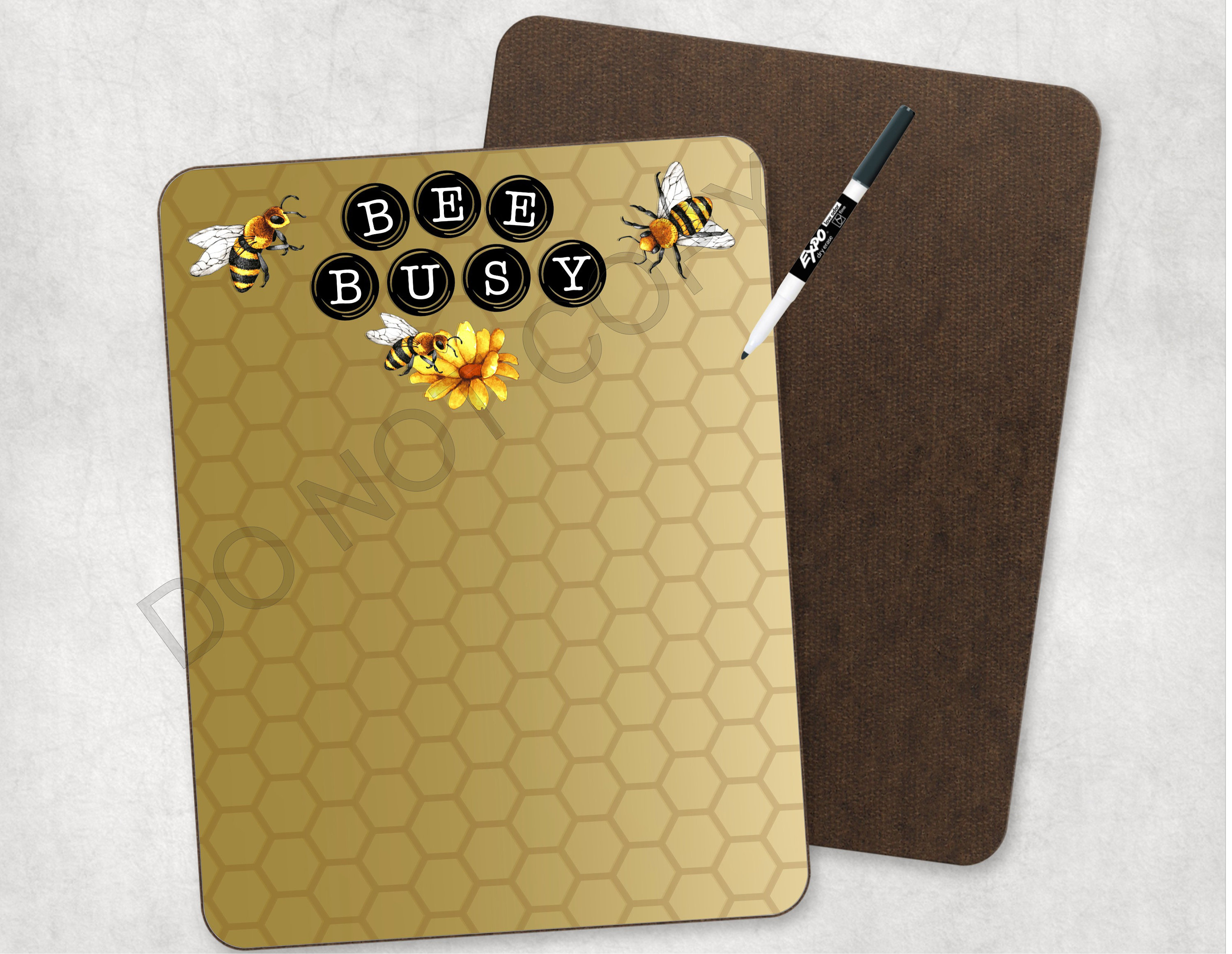 Bee Busy Dry Erase Board PNG File - Etsy