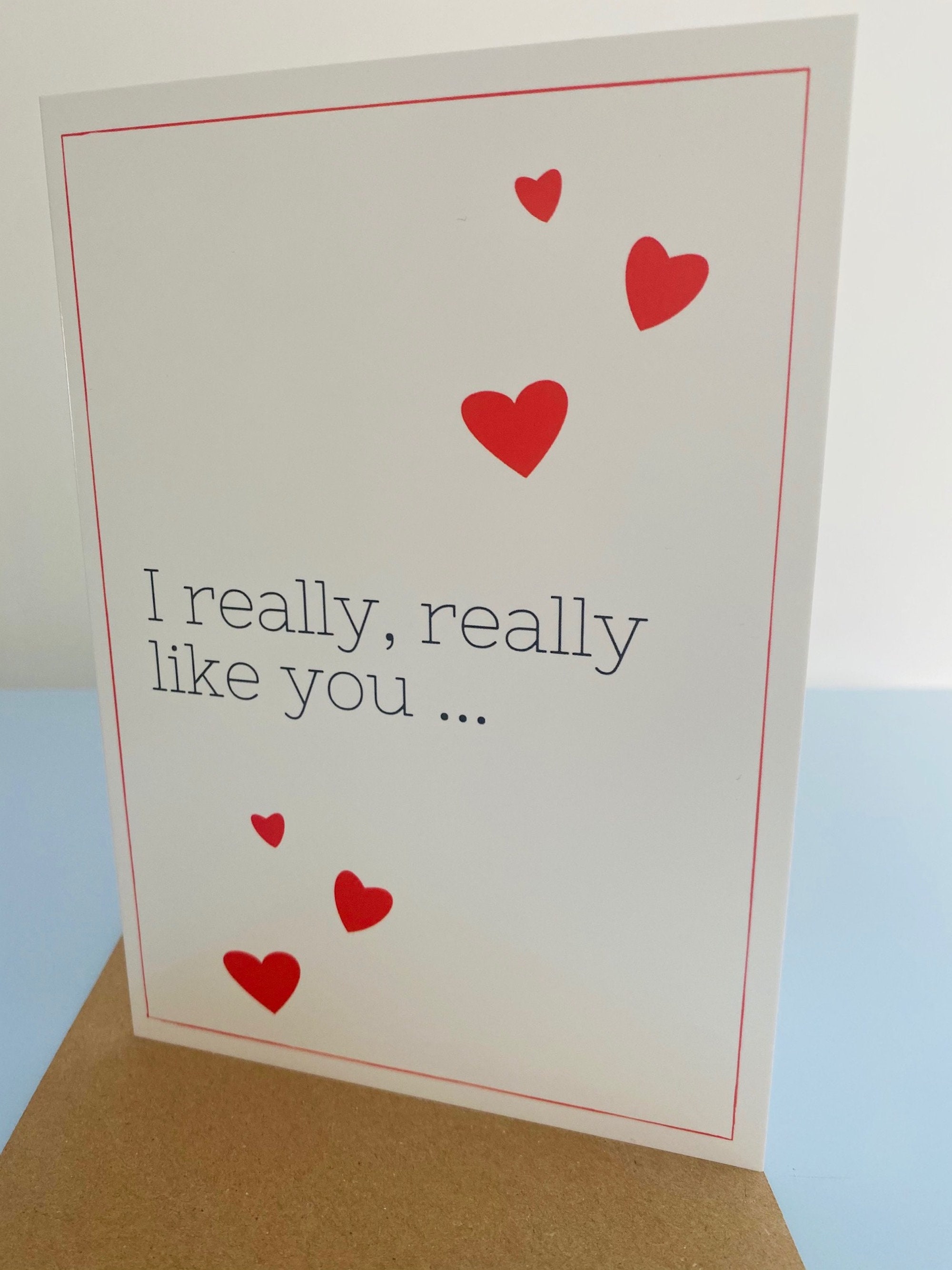 I like you card I like you Card for boyfriend Funny Card | Etsy