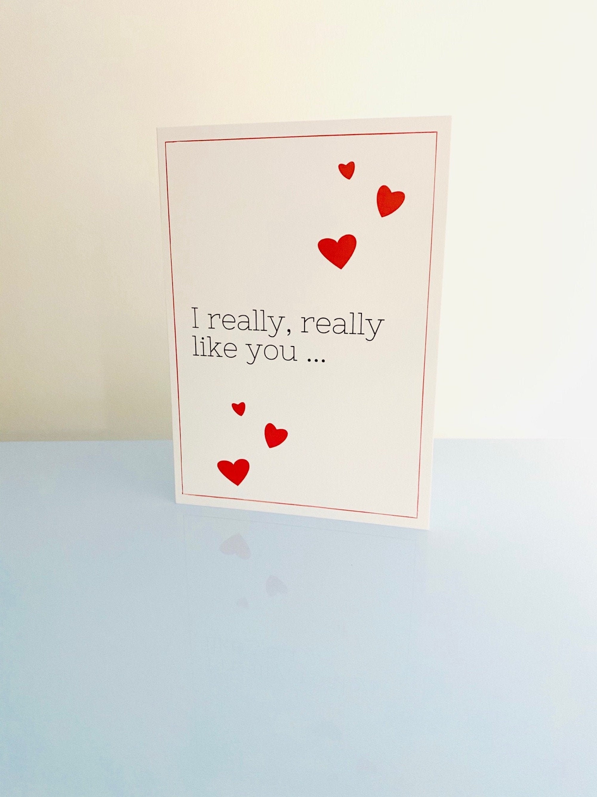 I Like You Card, I Like You, Card for Boyfriend, Funny Card, Friendship ...