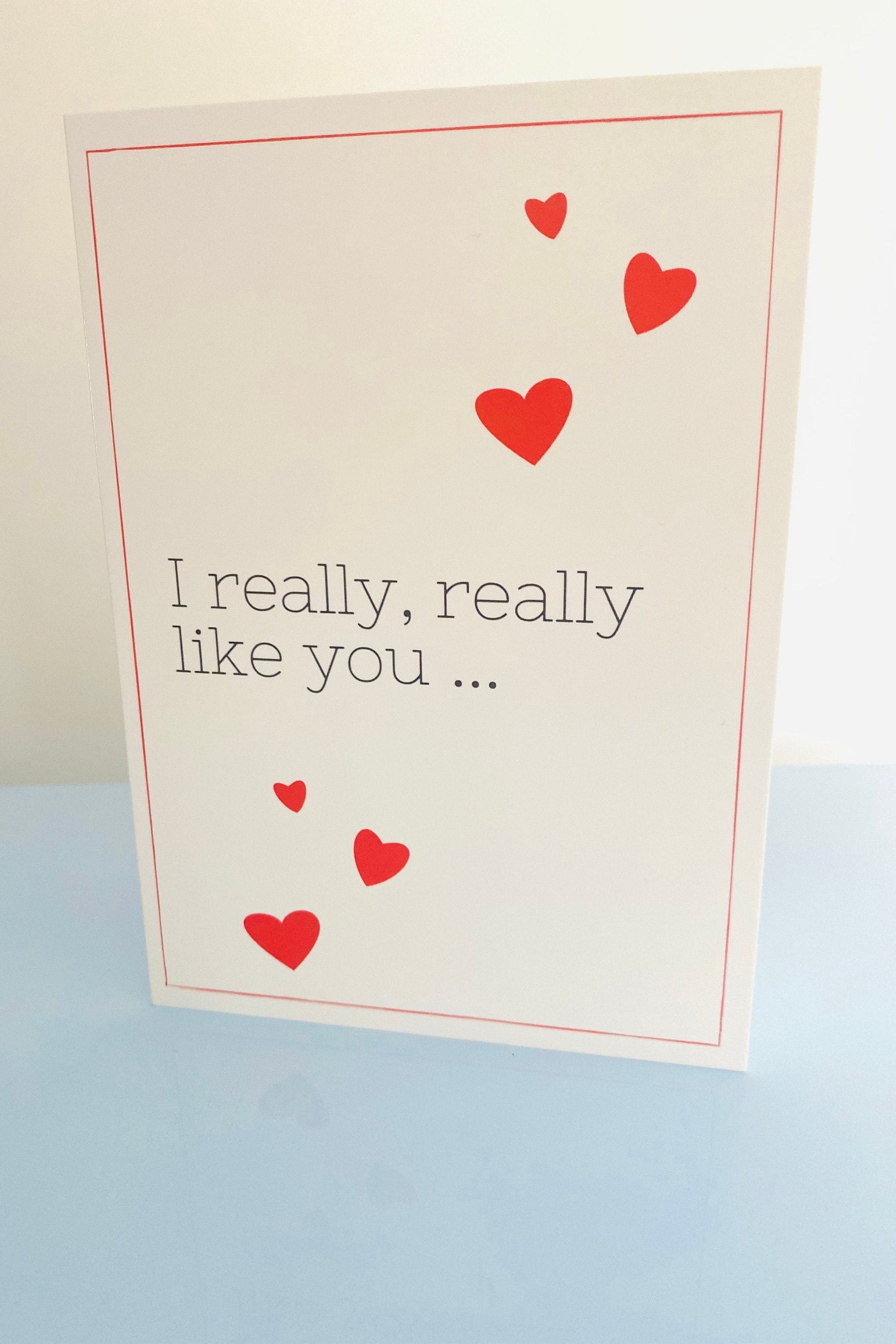 I like you card I like you Card for boyfriend Funny Card | Etsy