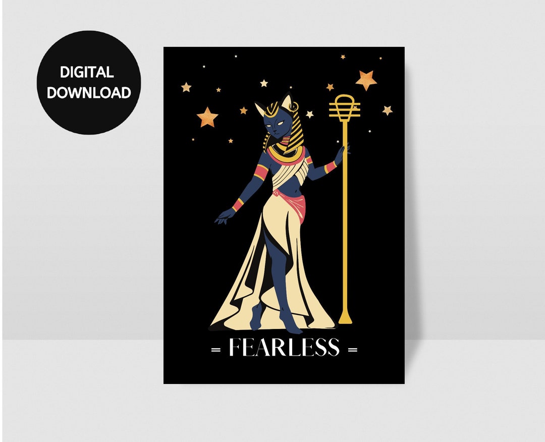Be Fearless Printable Card / She is Fearless / Goddess Greetings Card ...